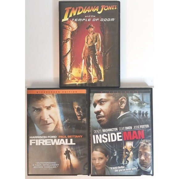 Media | Dvd Action Indiana Jones Temple Of Doom Firewall Inside Man ...